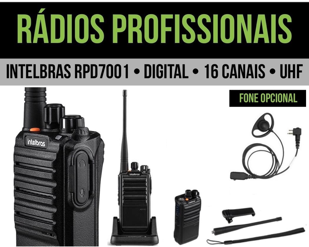 Rádio Intelbras RPD7001: profissional, digital